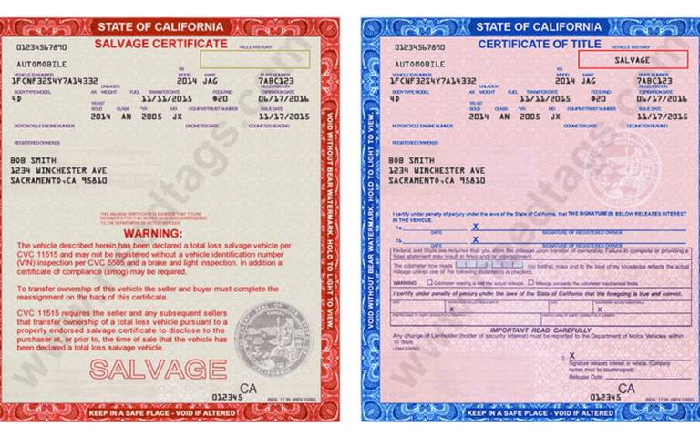 ¿Qué es un título limpio de un auto en USA?